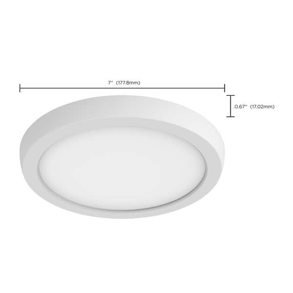 BLINK Pro 11W 7 In LED Fixture 4000K Round Shape White 120/277V - Bed ...