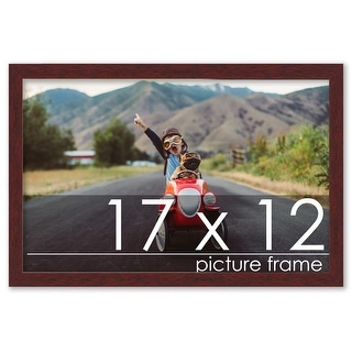17x12 Traditional Walnut Complete Wood Picture Frame with UV Acrylic ...