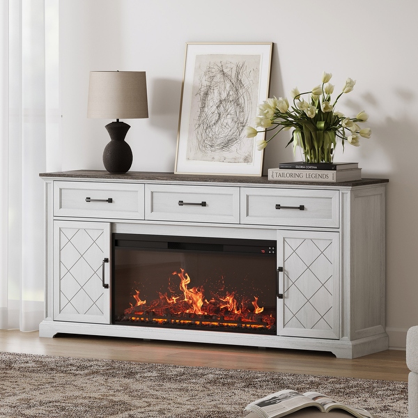 68 inch tv stand with fireplace store