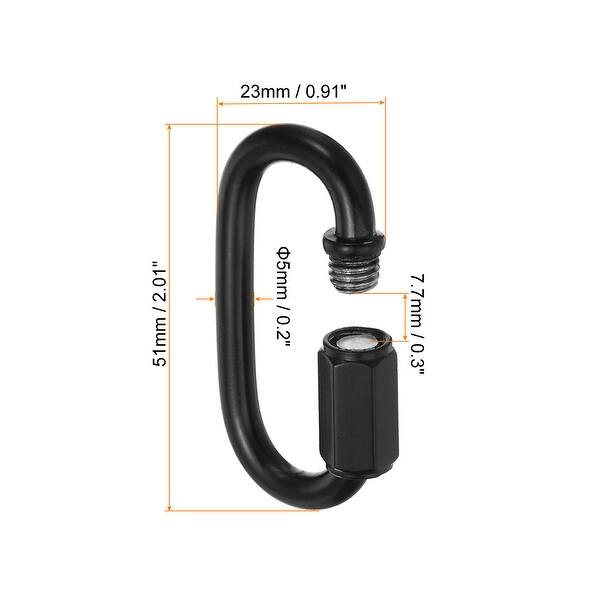 8pcs 304 Stainless Steel Chain Quick Links Screw Lock Connector Black ...