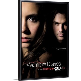 "The Vampire Diaries - TV Poster" Black Float Frame Canvas Art - Bed ...