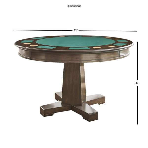 Steve Silver Reynolds Walnut Wood 52-inch 2-in-1 Round Game Table - Bed ...