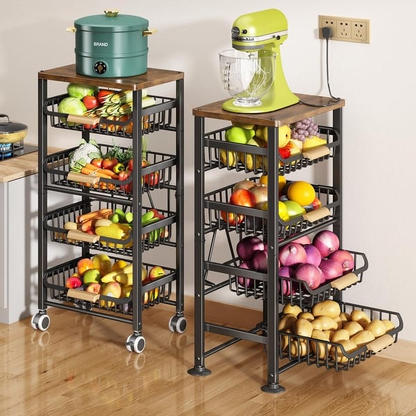 vegetable basket trolley