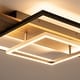 Integrated LED Rectangle Wood Semi Flush Mount Ceiling Light for ...
