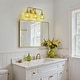 22" Modern Bathroom Vanity Light with Green Glass Shades - Bed Bath ...