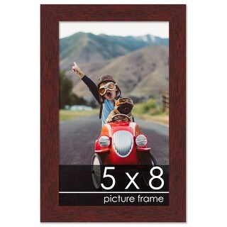 5x8 Traditional Walnut Complete Wood Picture Frame with UV Acrylic ...