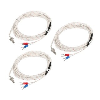 K Type Temperature Sensor 3pcs M6 Thermocouple 10ft 0 to 800°C(32 to ...