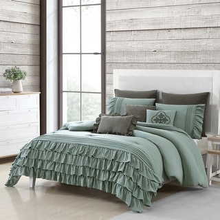 Modern Threads Chloe 8-Piece Ruffled Comforter Set - Bed Bath & Beyond ...