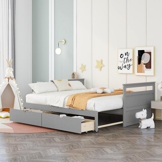 Gray Twin to Double Twin Expandable Daybed - Bed Bath & Beyond - 37290367