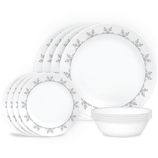 Winter Holiday 12 Piece Dinnerware Set, Snowflake - Bed Bath & Beyond ...