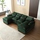 Modern Large Chenille Fabric Modular Couch U-Shape Sectional Sofa with ...