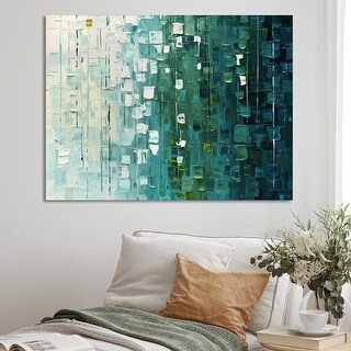 Designart "Continuation and Departure Retro Gold And Teal" Abstract ...