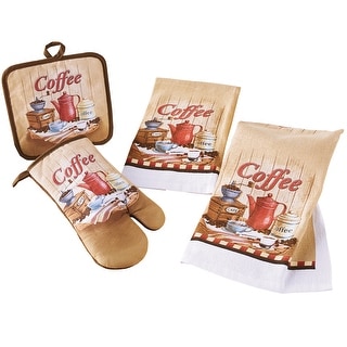 Coffee Lover Kitchen Set - Set of 4 - 8.000 x 6.000 x 3.000 - Bed Bath ...
