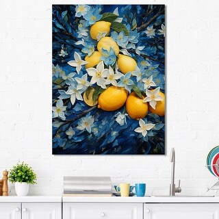 Designart "Starfruit Starry Night III" Fruits Wall Art - Bed Bath ...