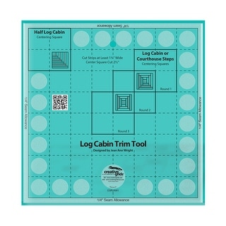 Creative Grids Log Cabin Trim Tool for 8in Finished Blocks Quilt Ruler ...