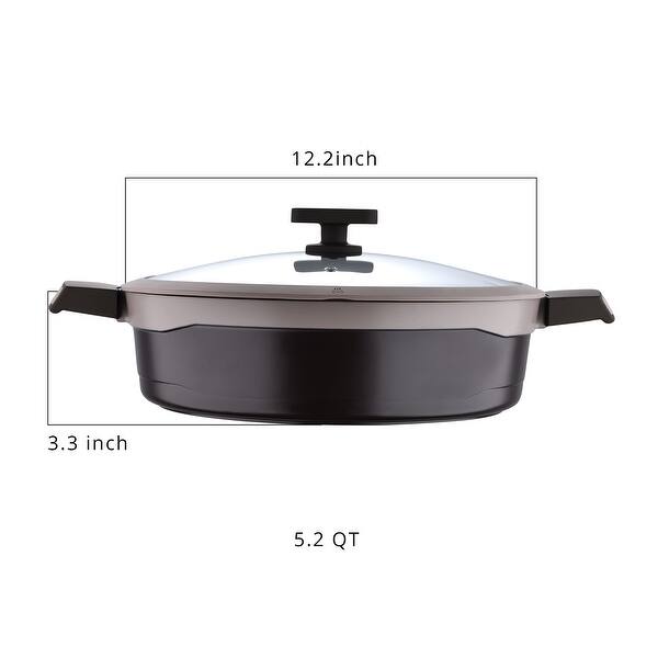 MasterPRO Gastro Titanium Collection Durable Cast Aluminum 5.2-Quart ...