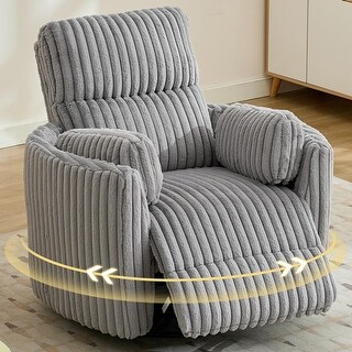 Electric Swivel Glider Rocking Recliner Nursery Chair with USB-C ...