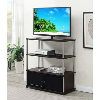 Designs2Go Highboy TV Stand with Storage Cabinets and Shelves for TVs ...
