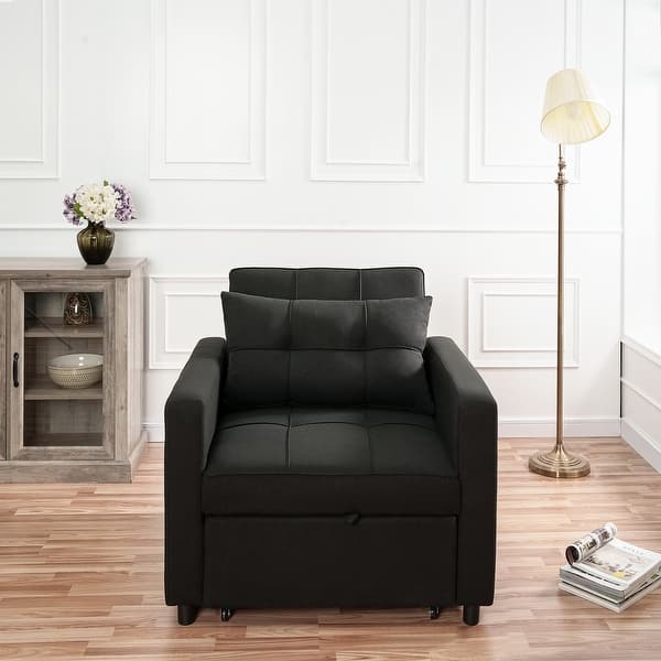 3-in-1 Convertible Recliner Chair Bed - Modern Upholstered Foldable ...