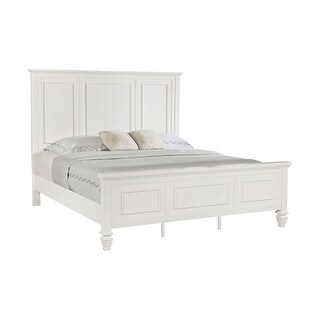 Wooden Panel Bed in Cream White - Bed Bath & Beyond - 42695743