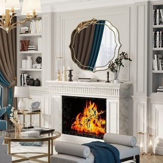 Large Gold Mirror Wall Decor Living Room Mirror Glass Beveled Frame ...