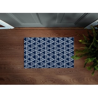 TRIANGULAR MIST NAVY with Rubberized non-slip Backing Indoor|Outdoor ...