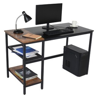 47 Inch PC Table Workstation Computer Desk Sturdy Structure Wide ...