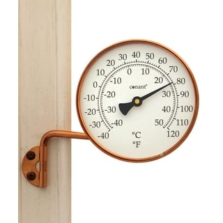 4" White and Brown Round Swivel Dial Thermometer - Bed Bath & Beyond ...