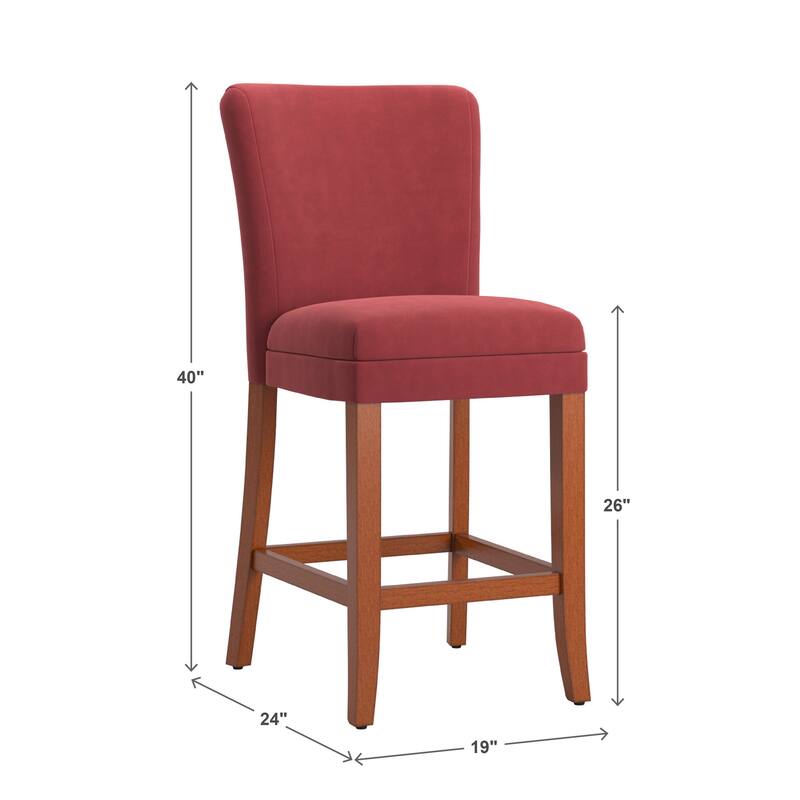 Parson Classic Upholstered High Back Counter Height Chairs (Set of 2 ...