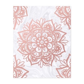 Rose Gold Mandala on Marble Drawing Abstract Art Print/Poster - Bed ...