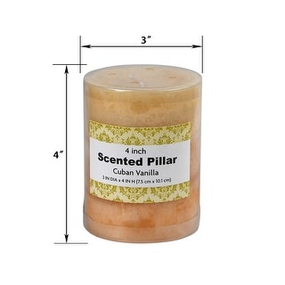 3 x 4 Inch Lyr Cuban Vanilla Scented Pillar Candle(24pcs/Case) - Bed ...