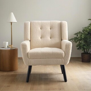 Modern Soft Teddy Material Ergonomics Accent Chair Living Room Chair ...