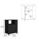 Modern Lower Microwave Stand with Cabinet, Open Storage, and Side ...