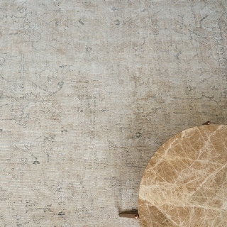 EXQUISITE RUGS Tuscany Hand-loomed Wool/Bamboo Silk Light Beige Area ...