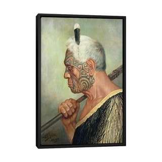 iCanvas "A Maori Warrior" by Charles Frederick Goldie Framed - Bed Bath ...