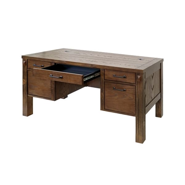 Avondale Half Pedestal Desk, Office Writing Table, Wood Storage Desk ...