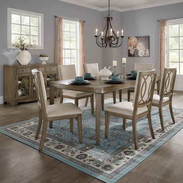 Fiona Antique Taupe Wood Extending Dining Set by iNSPIRE Q Classic - On Sale - Bed Bath & Beyond ...