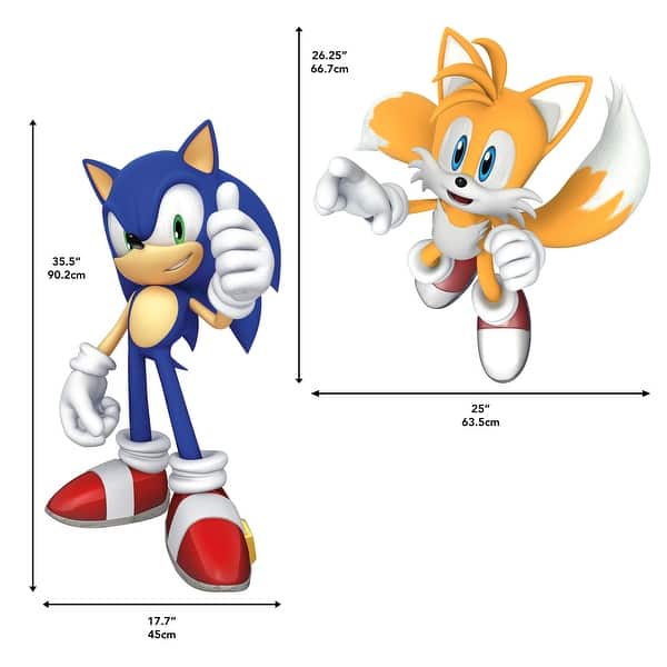WallPops Sonic The Hedgehog Sonic and Tails Wall Decals - Bed Bath ...