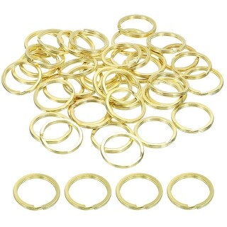 Brass O Ring, 40Pcs Brass Round Ring Circle Flat Split Key Ring - Bed ...
