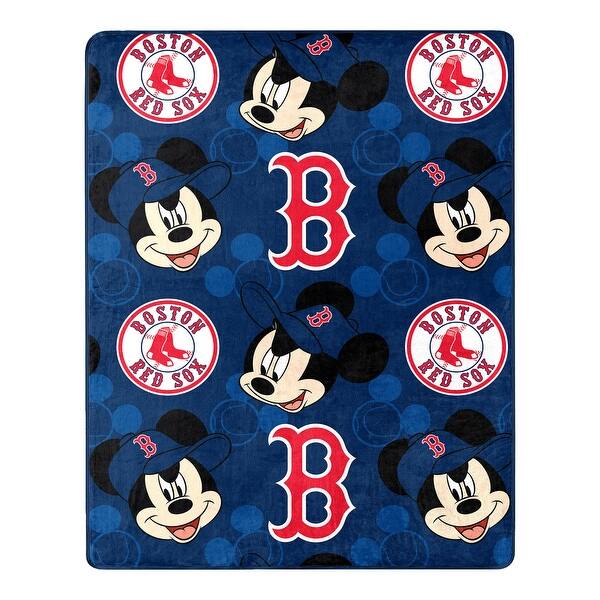 MLB Red Sox Pitch Crazy Mickey Hugger Pillow & Silk Touch Throw Set ...