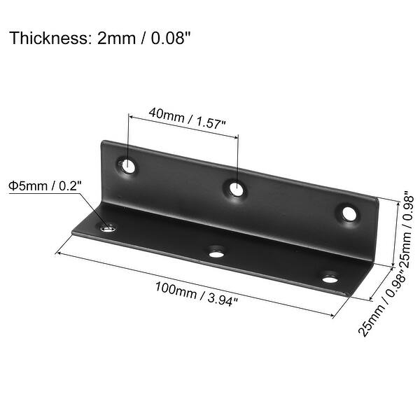 10 Set Stainless Steel L Bracket Corner Braces with Screws Right Angle ...