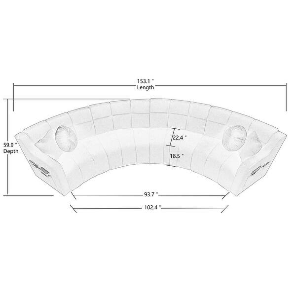 Velvet Curved sofa 4 Seats Symmetrical Modular Corner Sectional Round ...