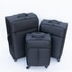 Modern Softside Waterproof 3 Piece Luggage Set with Ergonomic ...