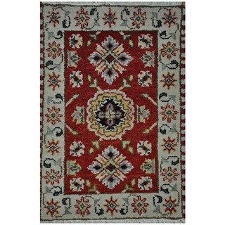 Handmade One-Of-A-Kind Tribal Kazak Wool Rug (India) - 2'x4' - Bed Bath ...