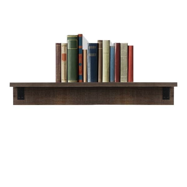 6x36 Inch Brown Natural Wood Floating Shelf - Bed Bath & Beyond - 11990888