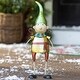 Metal Elf With Green Hat Christmas Garden Statue - Multi - Color - Bed ...