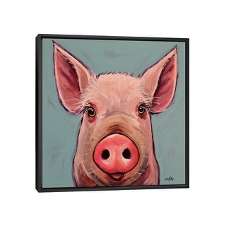 iCanvas "Reuben The Pig" by Hippie Hound Studios Framed Canvas Print ...