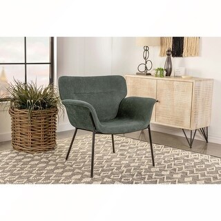 Upholstered Flared Arm Accent Chair with Comfortable Seating and ...