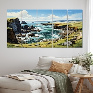 Designart "Ireland Dingle Peninsula Cilf I" Landscapes Multipanel ...
