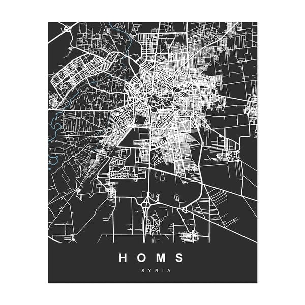 Homs Homs Governorate Syria Homs Map Art Syria Maps Art Print/Poster ...